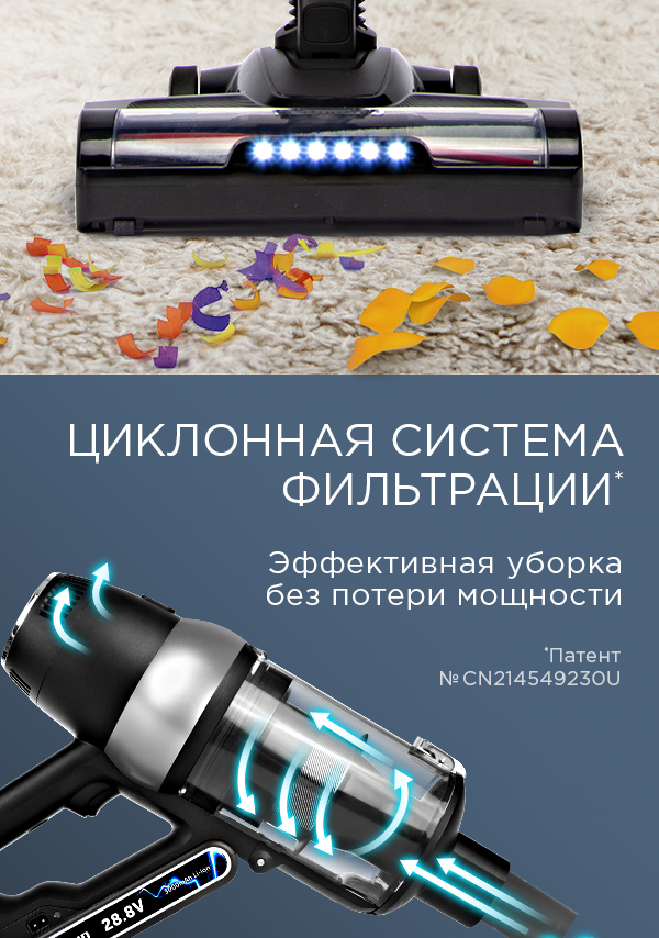 Пылесос вертикальный беспроводной REDMOND RV-UR375: купить в Москве ...