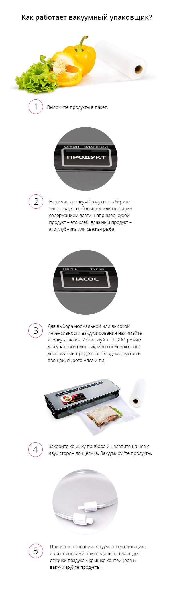 Вакуумный упаковщик REDMOND RVS-M021: купить в Москве, СПб, России ...