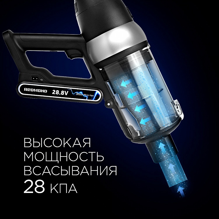 Пылесос вертикальный беспроводной REDMOND RV-UR375: купить в Москве ...